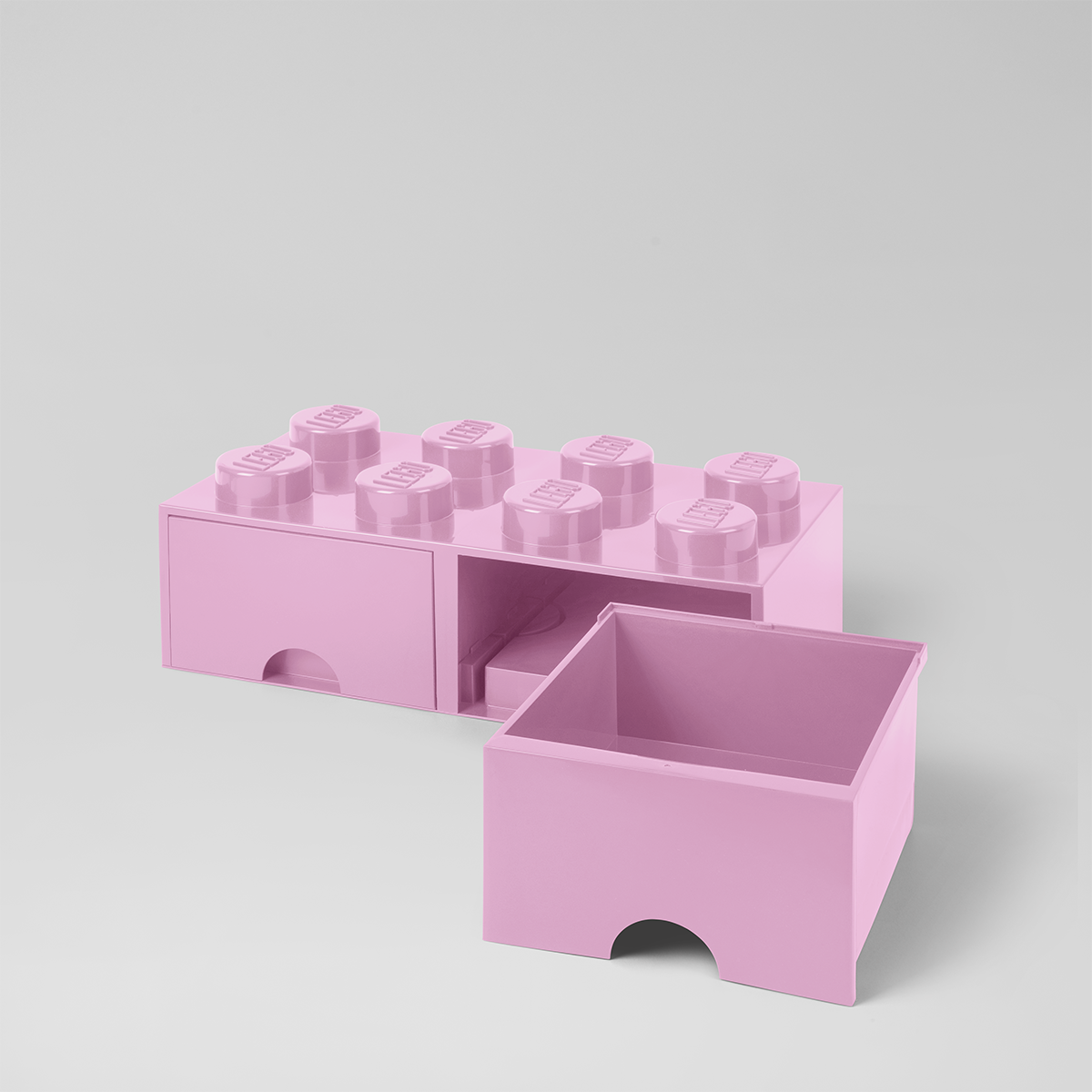 LEGO Brick Drawer 8 Knobs (2 Drawers) Storage Brick Light Pink 4006 ...