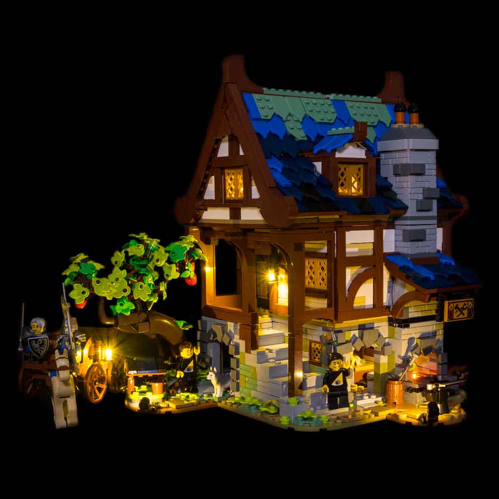 LIGHT KIT for LEGO Medieval Blacksmith 21325 – Light My Bricks – Tates ...