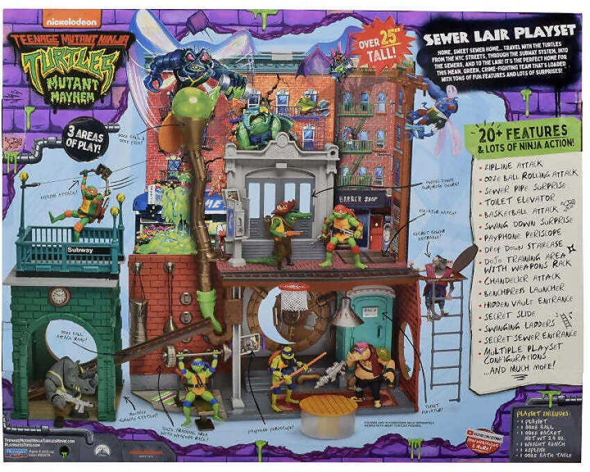 Tmnt Teenage Mutant Ninja Turtles – Mutant Mayhem Sewer Lair Playset ...