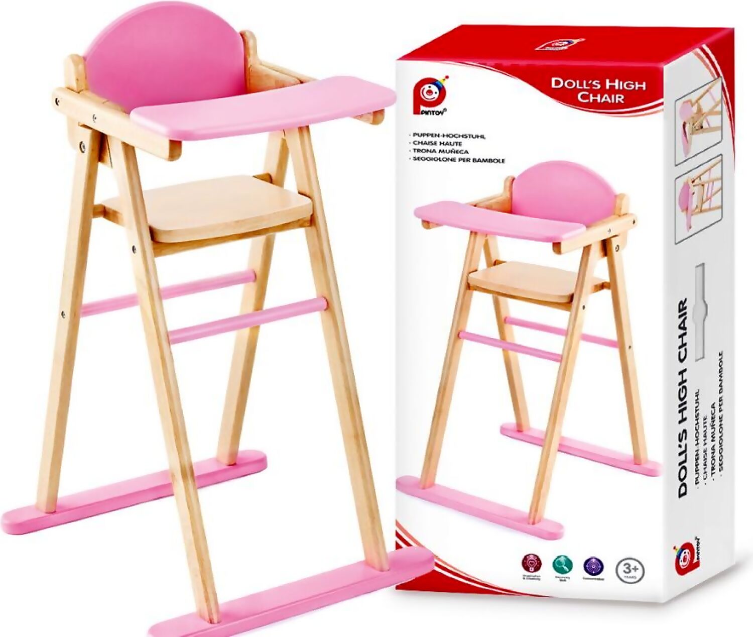 Dolls High Chair – Pintoy Wooden Toys – Tates Toys Australia – The Best ...