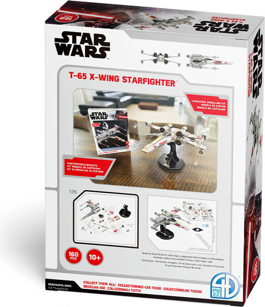 Star Wars – T-65 X-wing Starfighter Paper Model Kit – Tates Toys ...