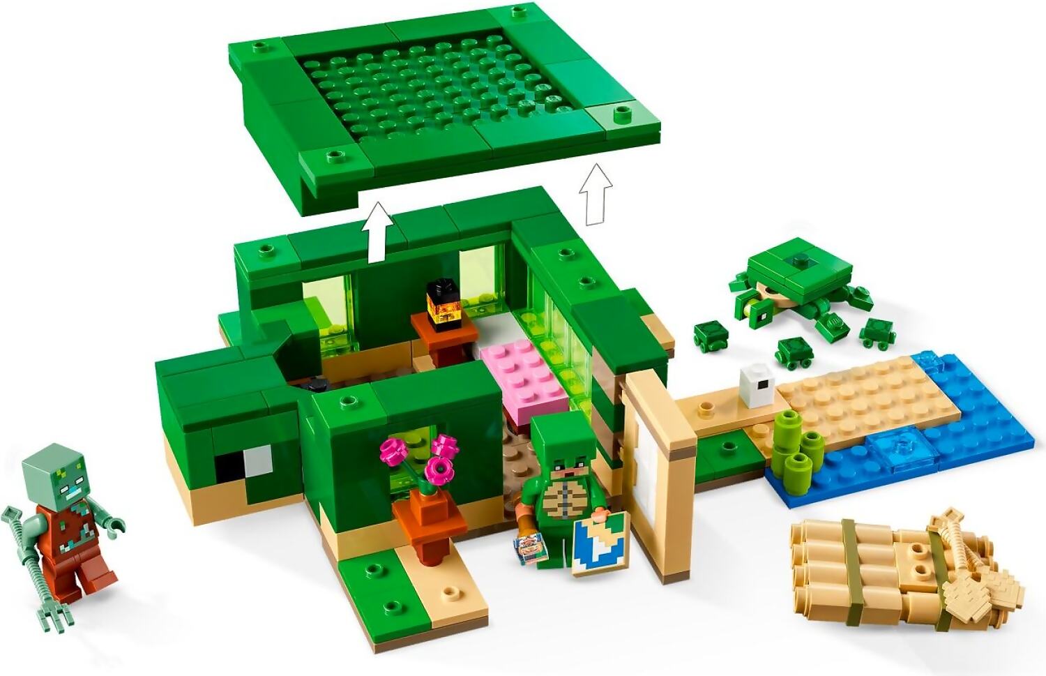 LEGO 21254 The Turtle Beach House – Minecraft – Tates Toys Australia ...