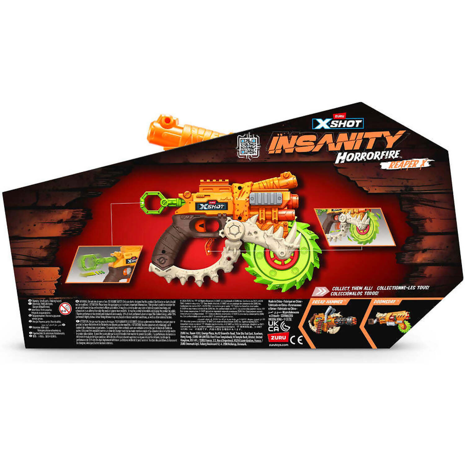 Zuru – X-shot Insanity Horrorfire Reaper X With 8 Darts – Tates Toys ...