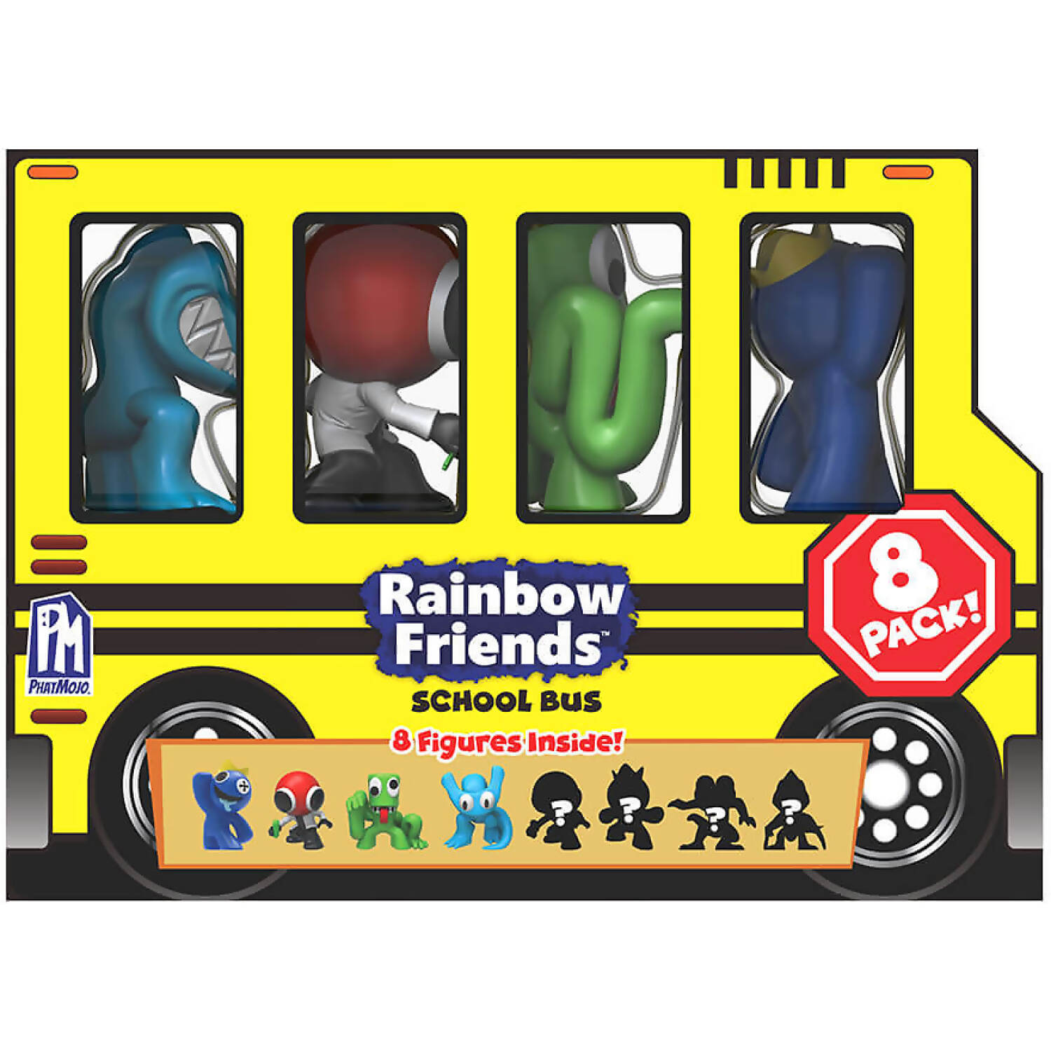 Rainbow Friends – 8 Pack Mini Figure School Bus – Phatmojo – Tates Toys ...