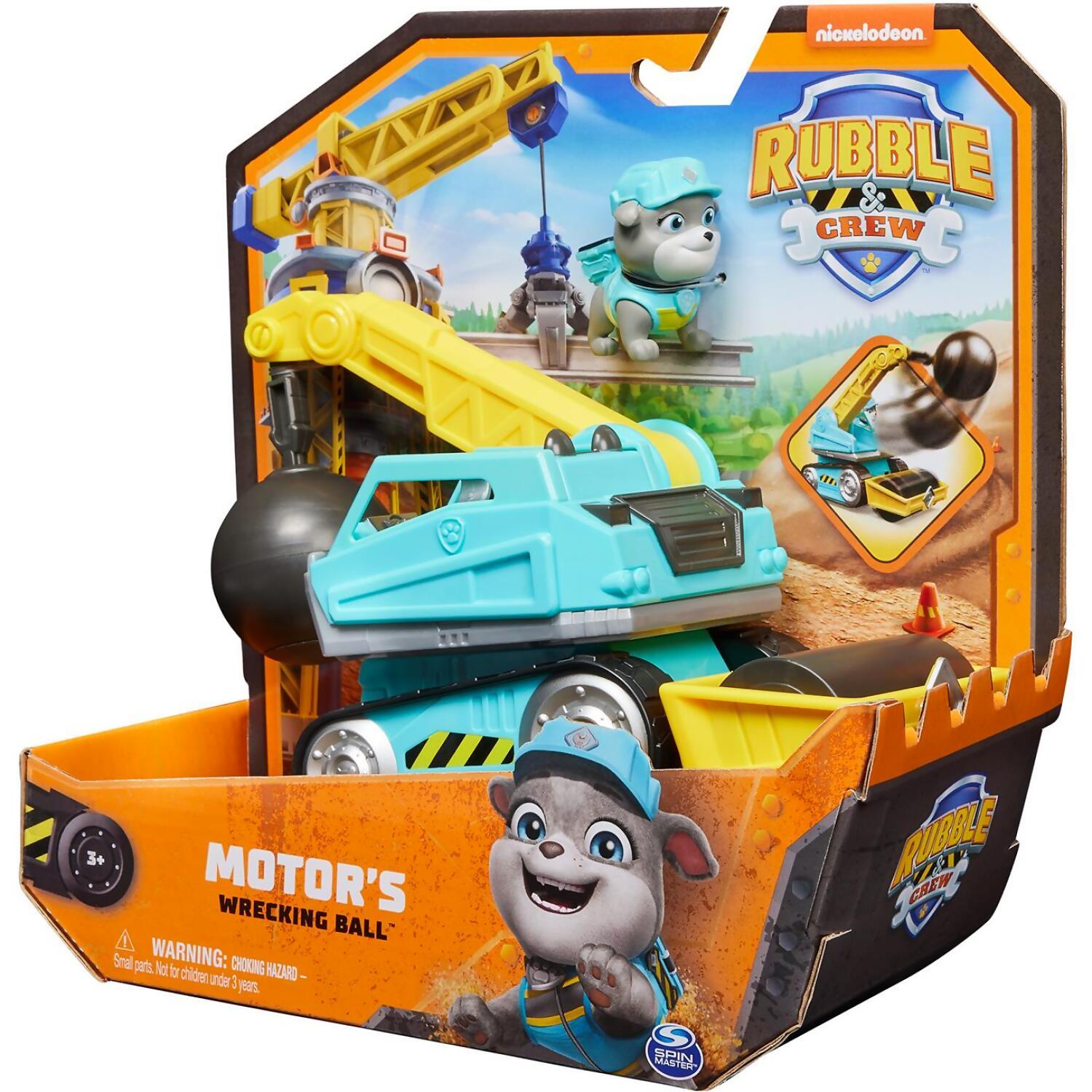 Paw Patrol – Rubble & Crew Motor`s Wrecking Ball Toy Truck – Spin ...