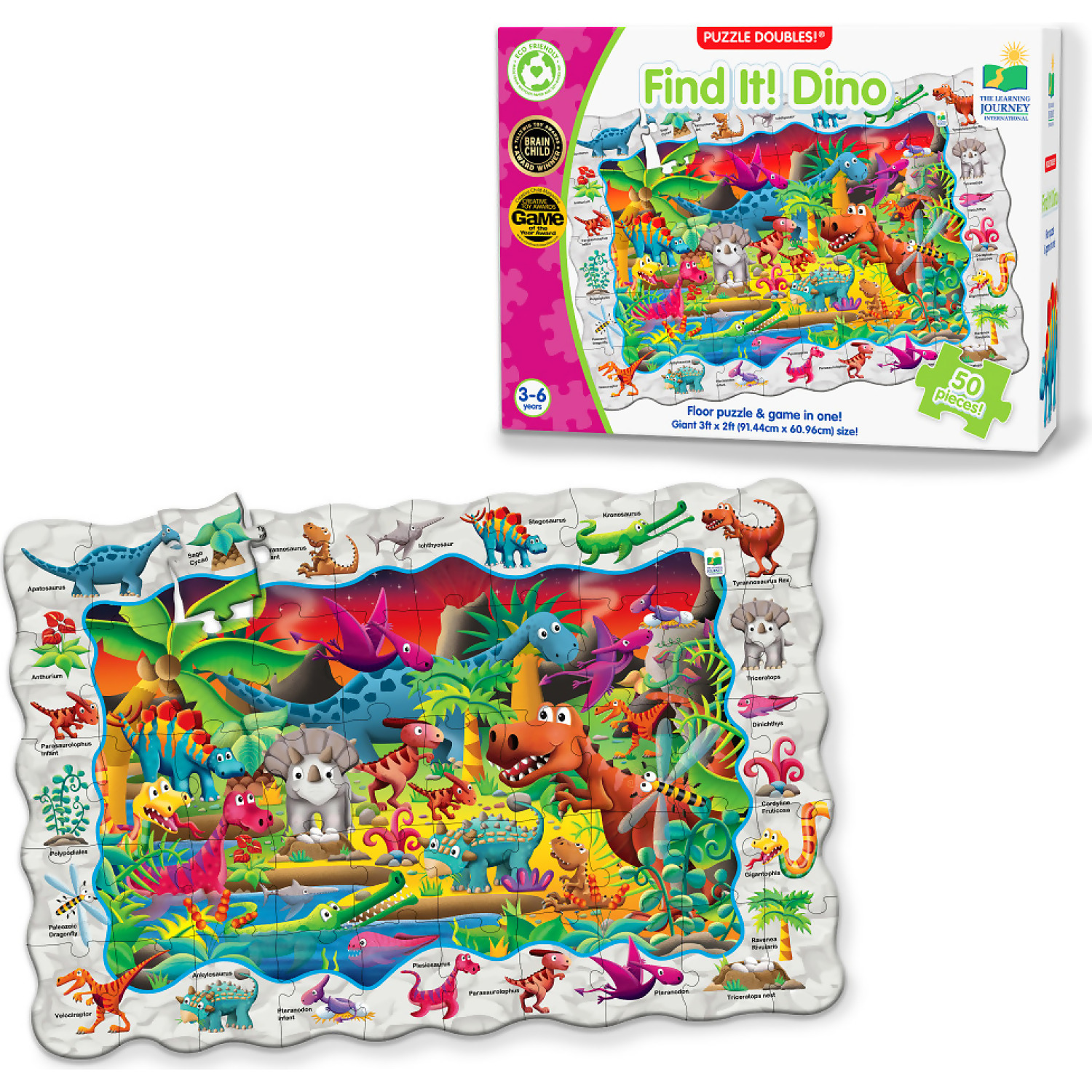 The Learning Journey – Puzzle Doubles! Find It! Dinosaurs – Tates Toys ...