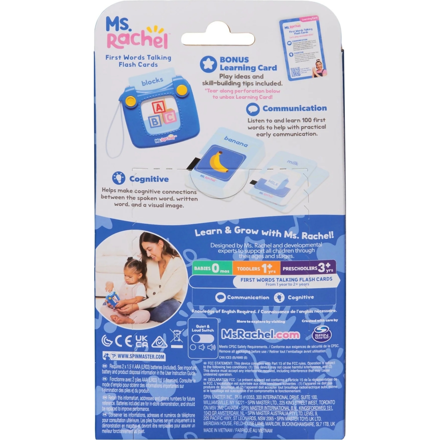 Ms. Rachel – First Words Talking Flash Cards – Spin Master – Tates Toys ...